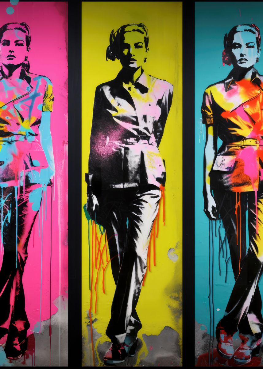 'Pop Art Trilogy' Poster, picture, metal print, paint by Steven ...