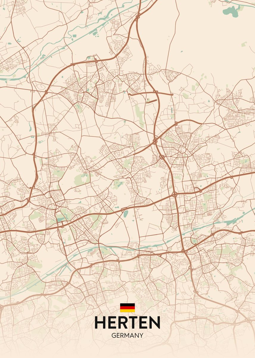 'Herten DE' Poster, picture, metal print, paint by IMR Designs | Displate