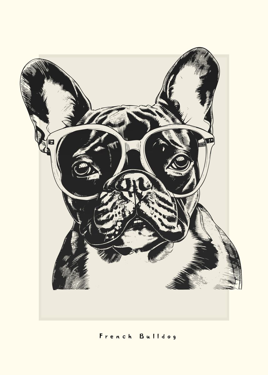 'French Bulldog Sketch' Poster by Rafael Dxgn | Displate