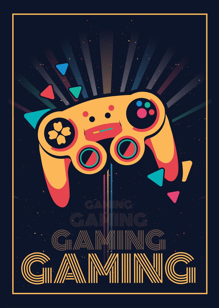 'Retro Gaming' Poster, picture, metal print, paint by Cool Worker ...
