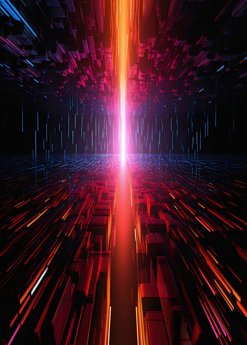 'Abstract Neon Color' Poster, picture, metal print, paint by Nathan ...