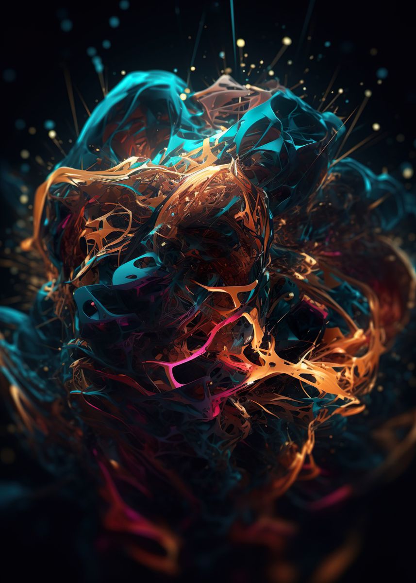 'Abstract Colorful Matter' Poster, picture, metal print, paint by ...