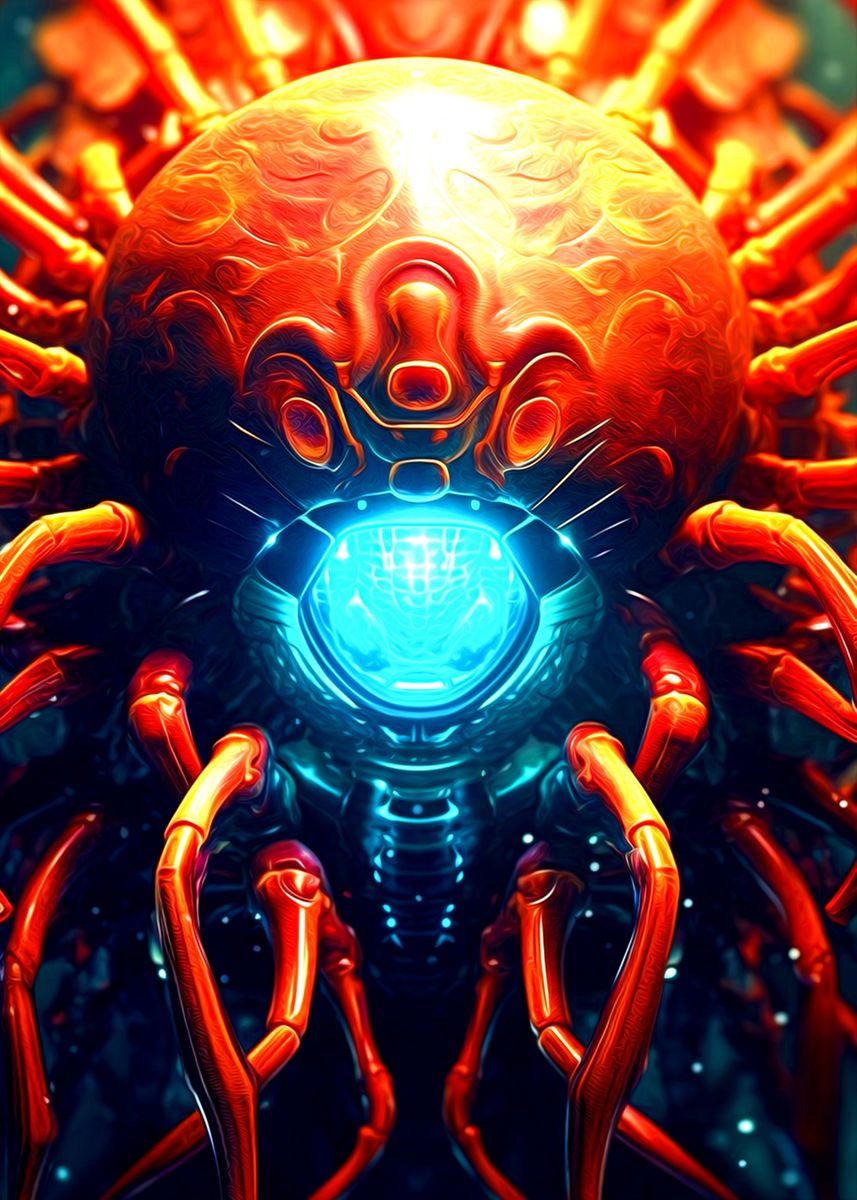 'Alien Monster' Poster, picture, metal print, paint by Treo Flamingo ...