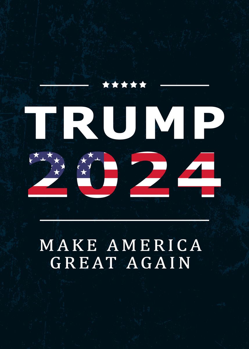 'Trump for 2024 America' Poster, picture, metal print, paint by ...
