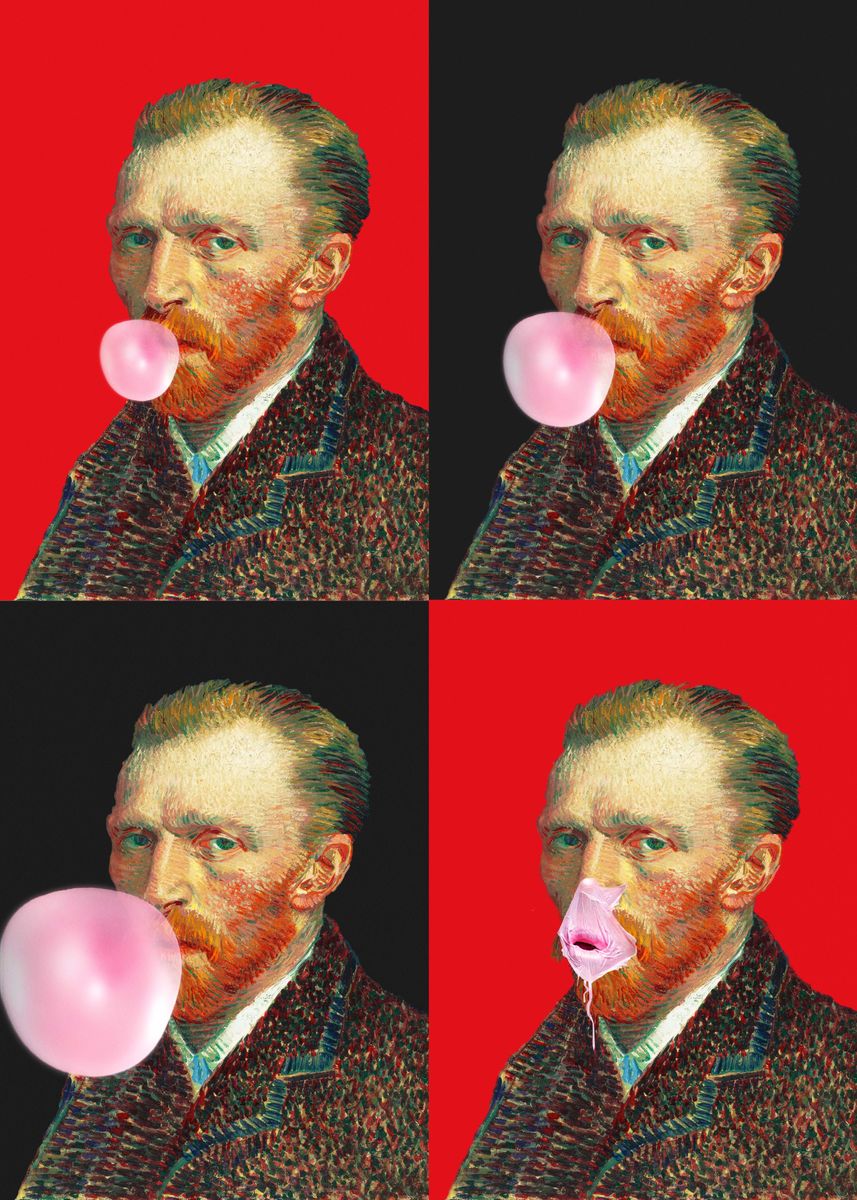 'Vincent Gum Explosion' Poster, picture, metal print, paint by ...