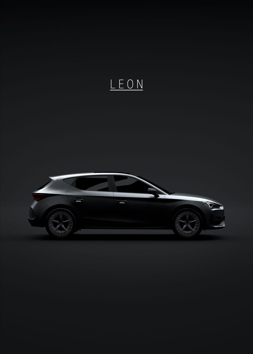 'Cupra Leon 2021' Poster, picture, metal print, paint by 21 MXM | Displate