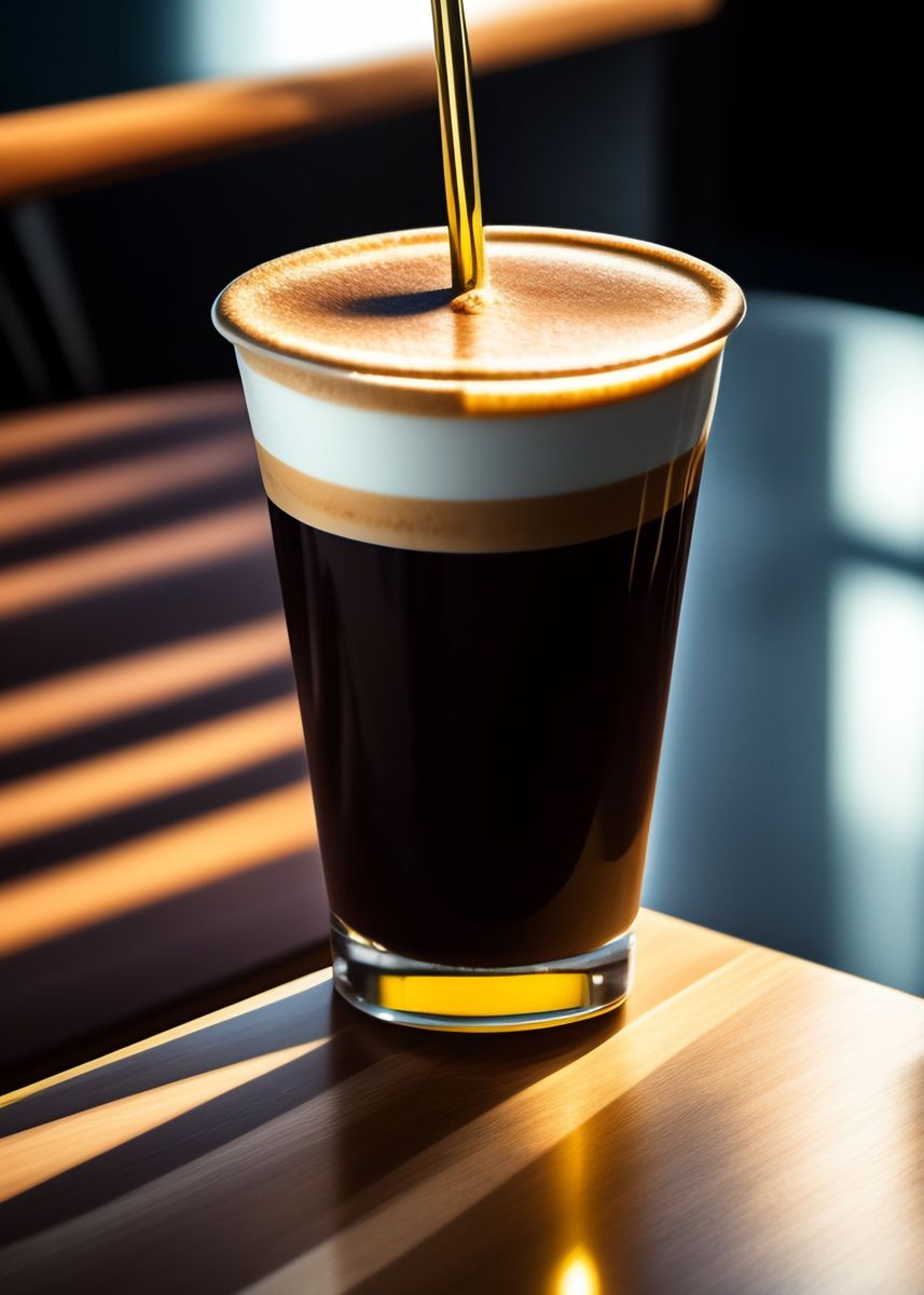 'pourin coffee of the day' Poster, picture, metal print, paint by ...