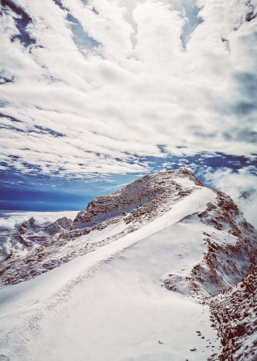'SNOW MOUNTAIN ' Poster, picture, metal print, paint by LuckStory ...