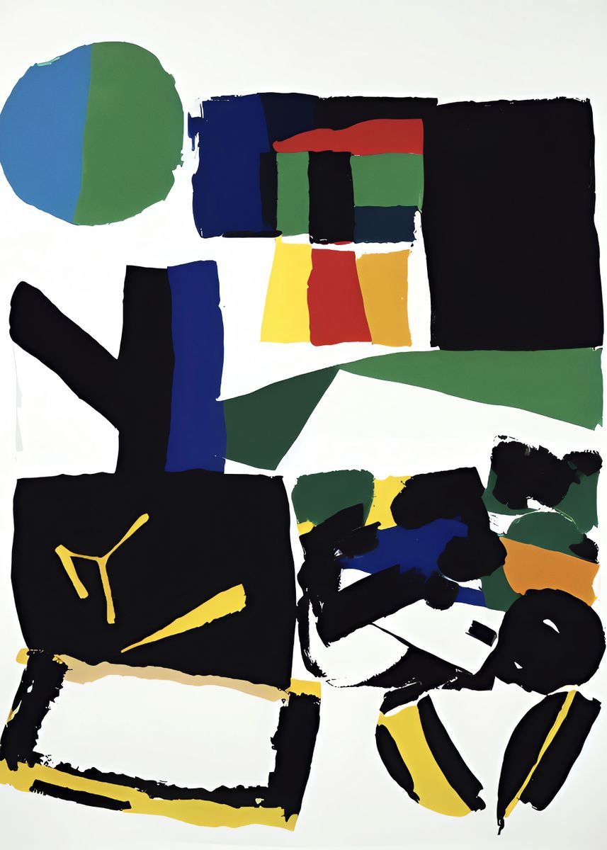 'Abstract Ink Collage' Poster, picture, metal print, paint by ...