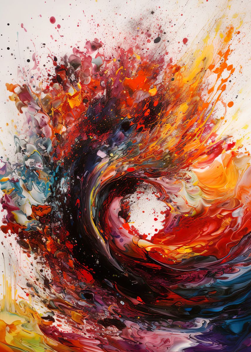 'Abstract Colorful Wave' Poster by Quasarai | Displate