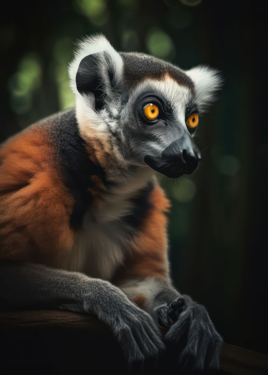 'Curious lemur' Poster, picture, metal print, paint by Zooscape ...