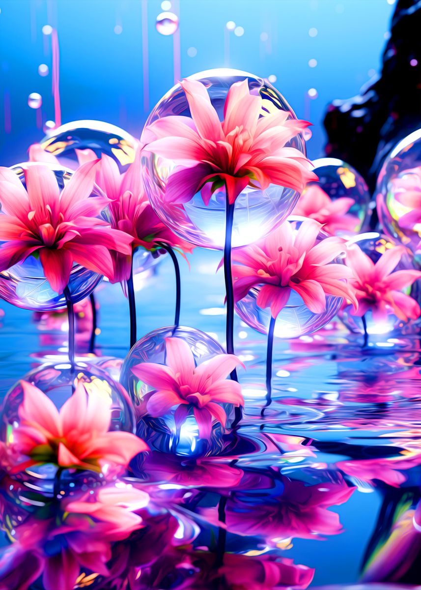 'Colorful Flower' Poster by Phan Luy | Displate