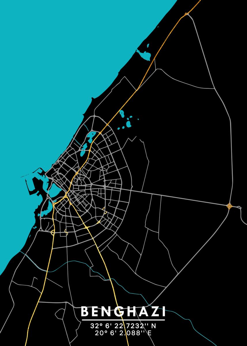 'Benghazi Libya' Poster, picture, metal print, paint by Clayborne Frank ...