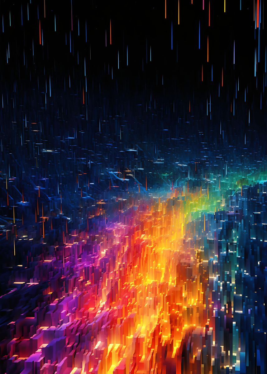 'Abstract Neon Color' Poster, picture, metal print, paint by Nathan ...