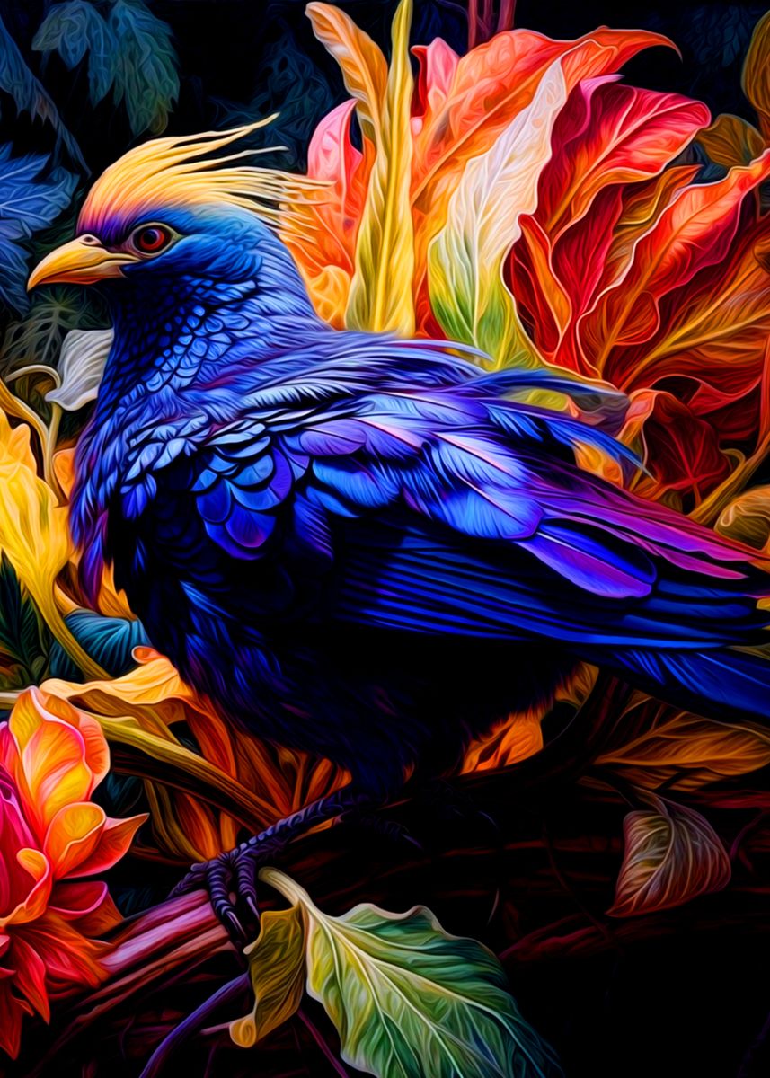 'Colorful Bird' Poster, picture, metal print, paint by dung nguyen ...