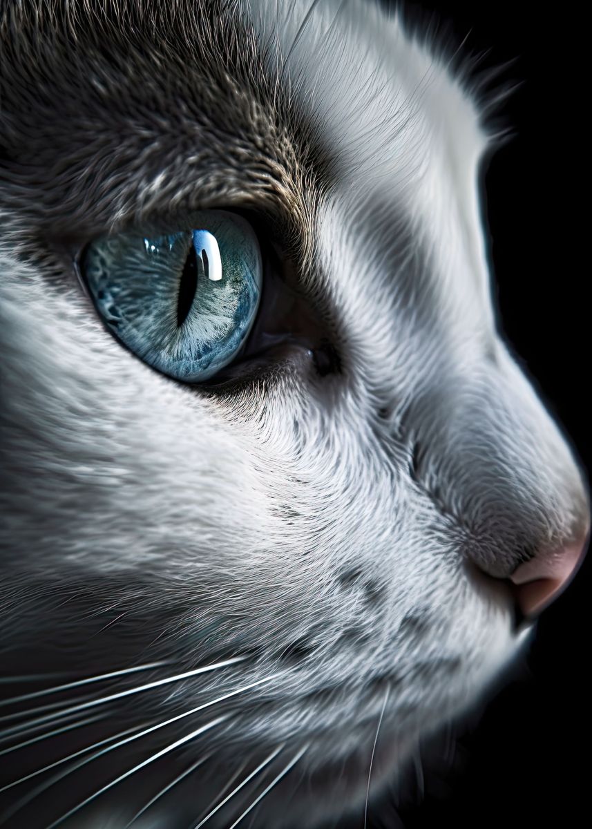 'Cat closeup eye' Poster by Mitoka | Displate
