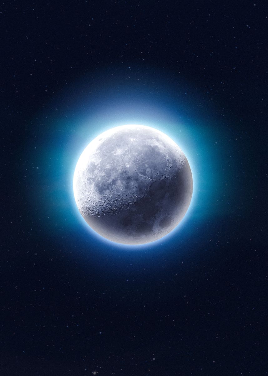 'Full Moon composite' Poster, picture, metal print, paint by Neven ...