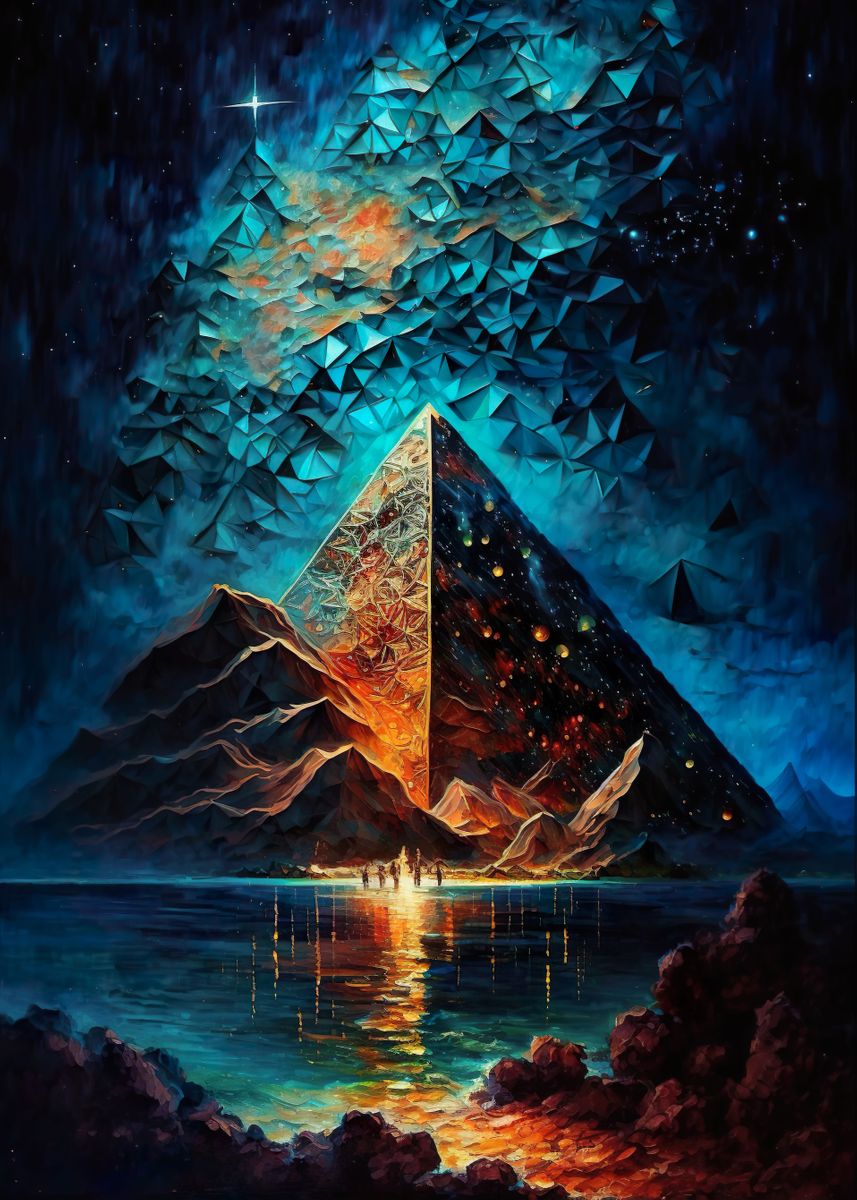 'Rocky desert pyramids' Poster by PrintYourDigitals | Displate