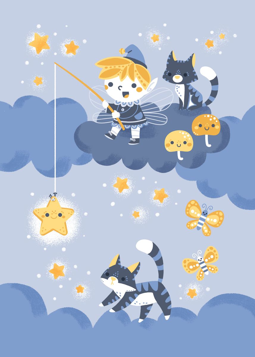 'sweet dreams fairy' Poster, picture, metal print, paint by Angela ...