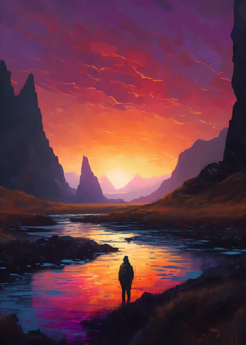 'The Sunset Place' Poster by Blackman Studio | Displate