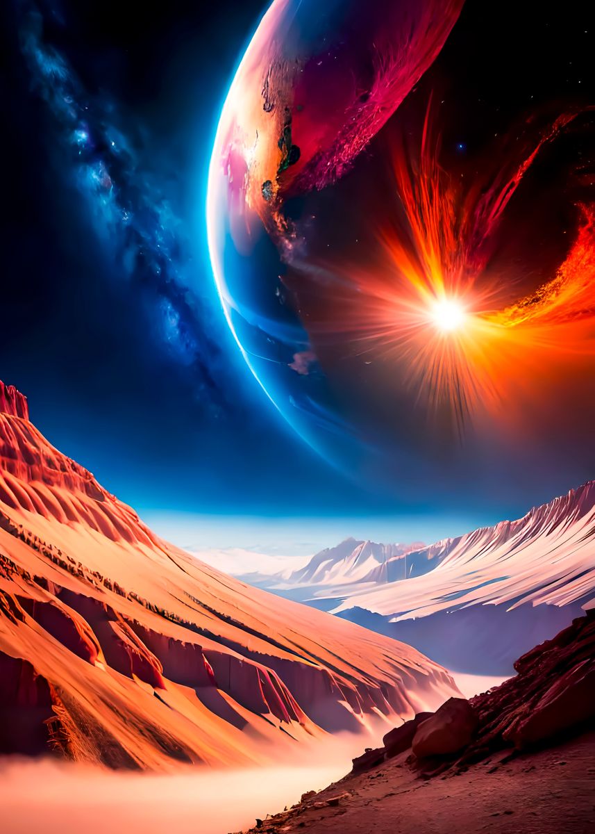 'Celestial Landscapes' Poster, picture, metal print, paint by James ...