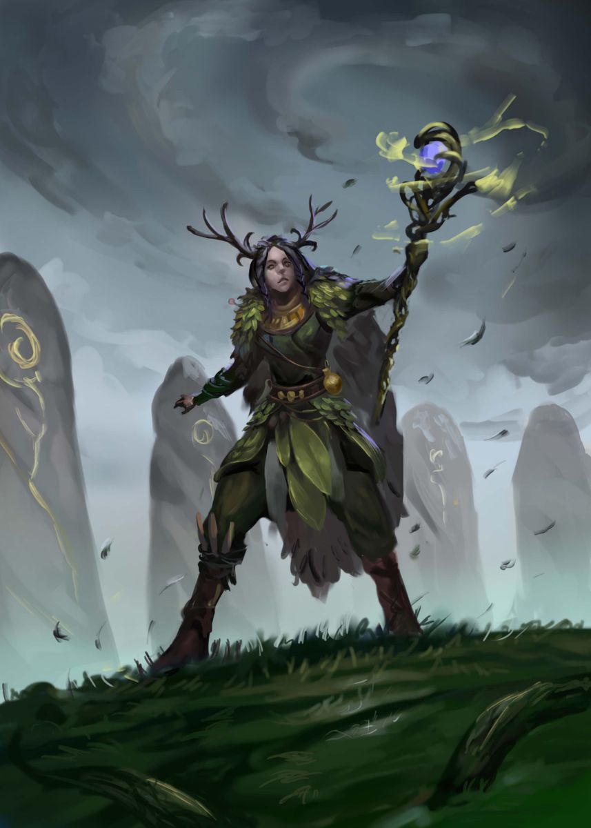 'Druid Stone Circle' Poster, picture, metal print, paint by B Cubed ...