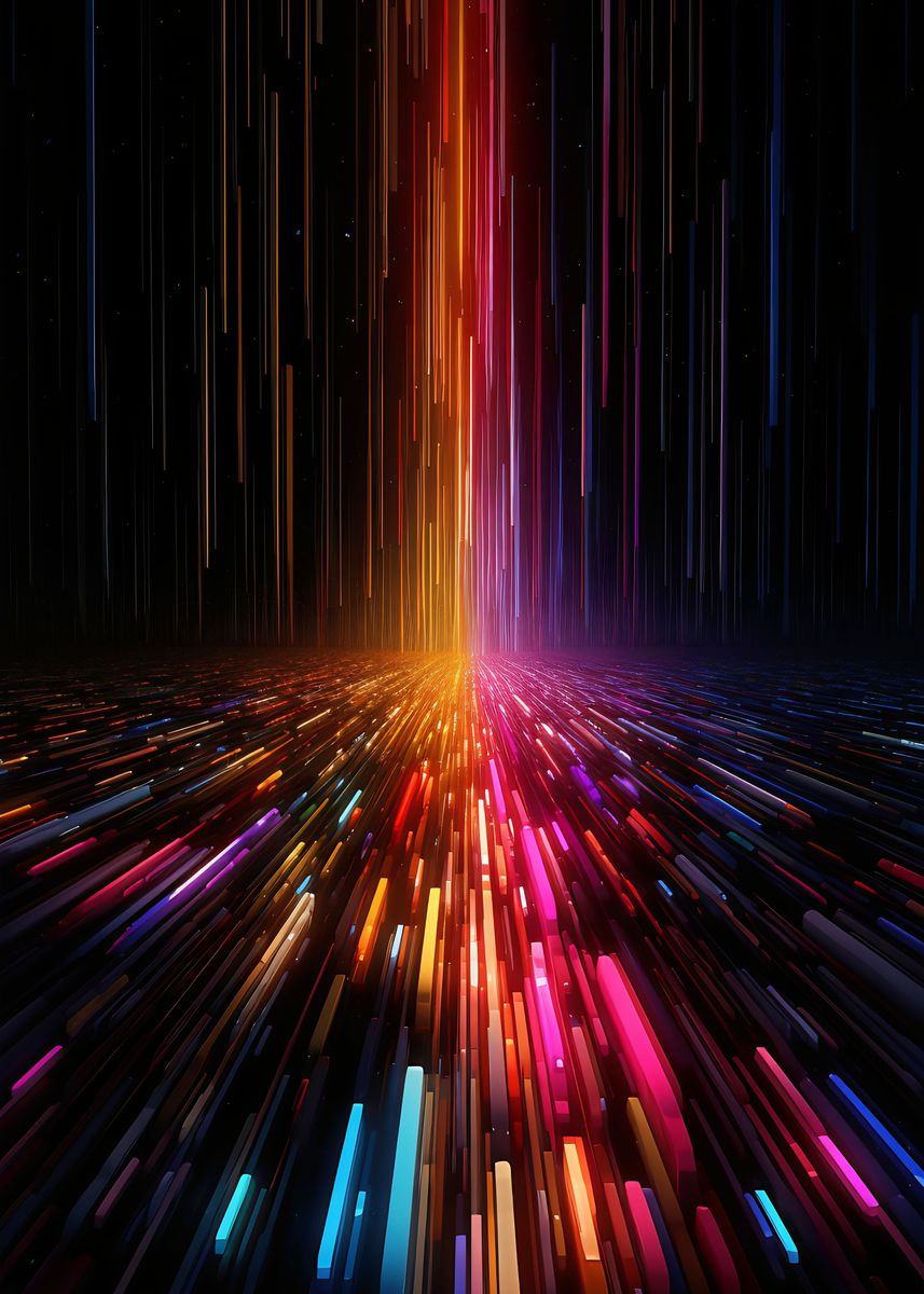 'Abstract Neon Color' Poster, picture, metal print, paint by Nathan ...