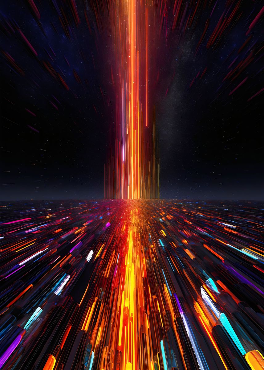 'Neon Color' Poster by Nathan Ponty | Displate