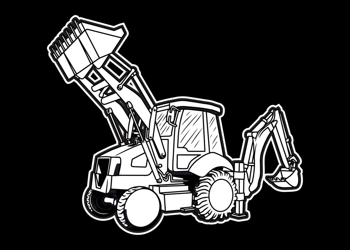 'Construction BnW 09' Poster by hendra pratama | Displate