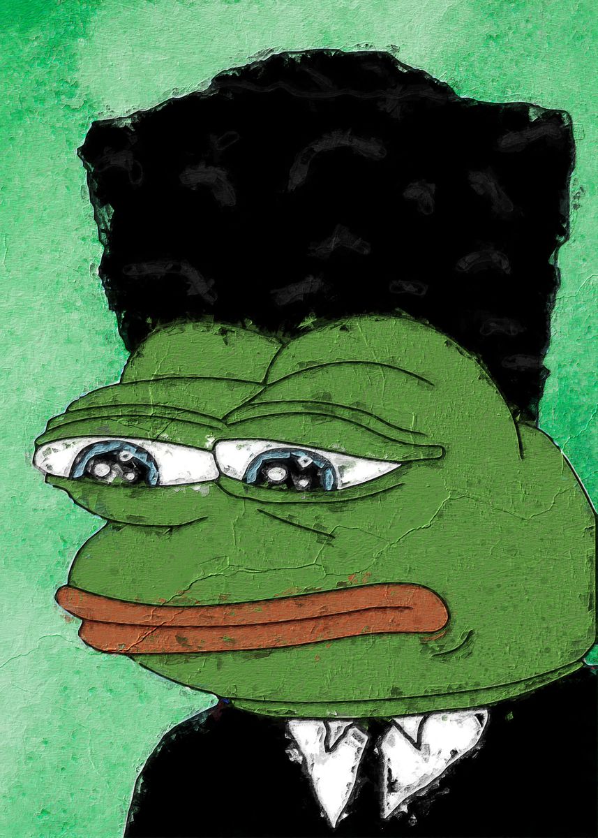 'Pepe the frog meme' Poster, picture, metal print, paint by Meme Daily ...