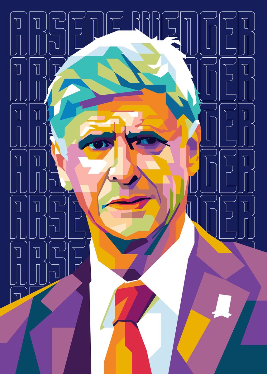 ' Arsene Wenger' Poster, picture, metal print, paint by Muifatin | Displate