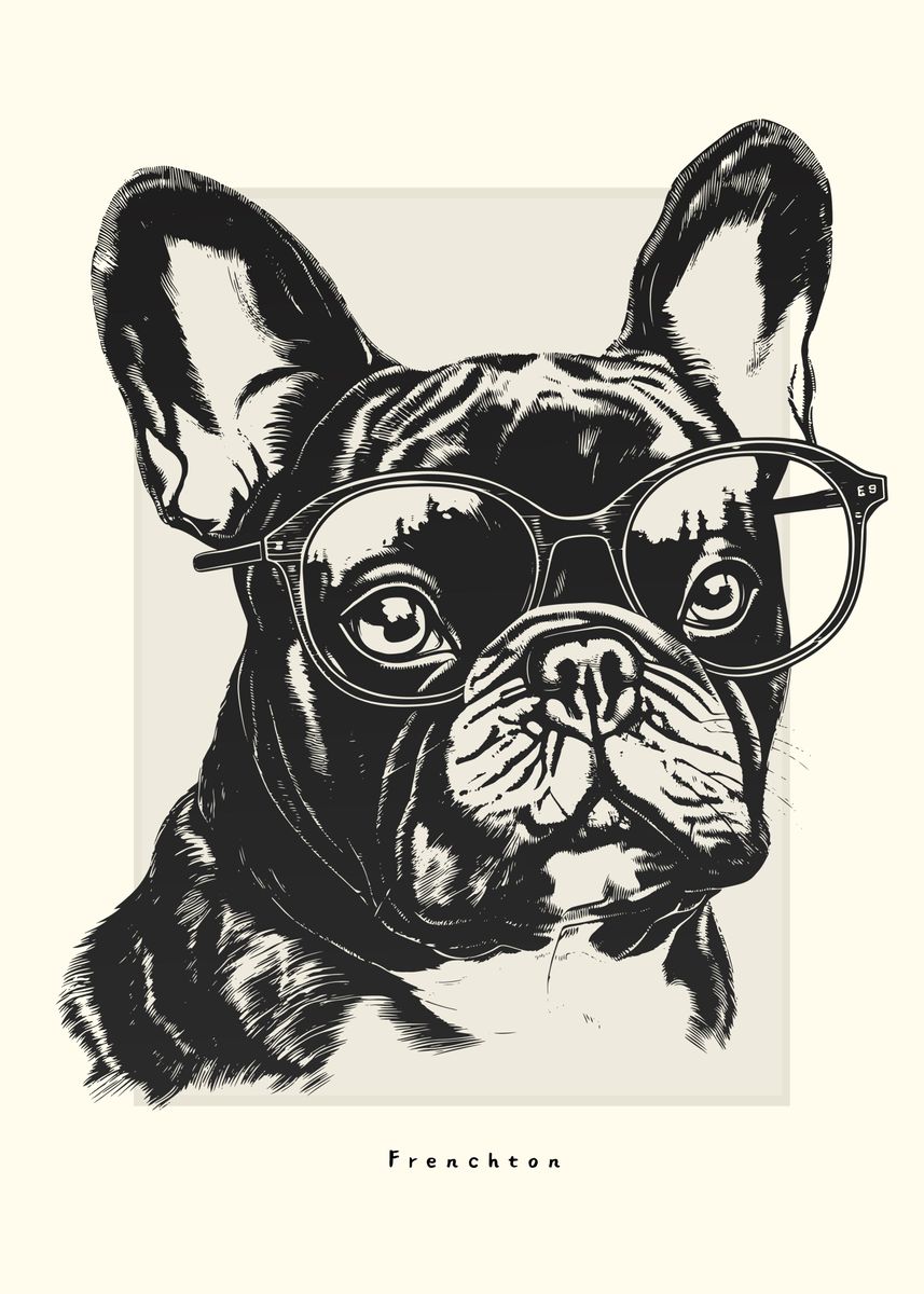 'Frenchton Illustration' Poster, picture, metal print, paint by Rafael ...