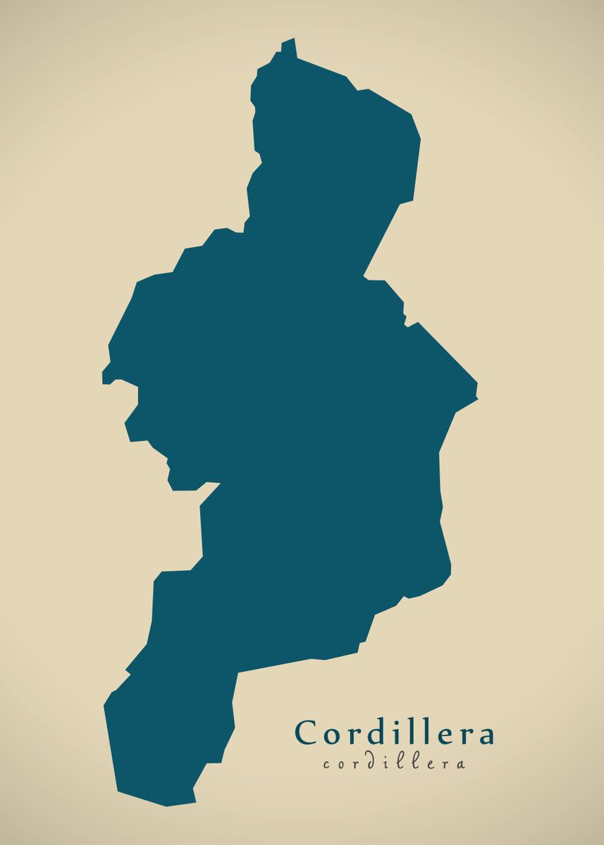 'Cordillera region map' Poster, picture, metal print, paint by Ingo ...