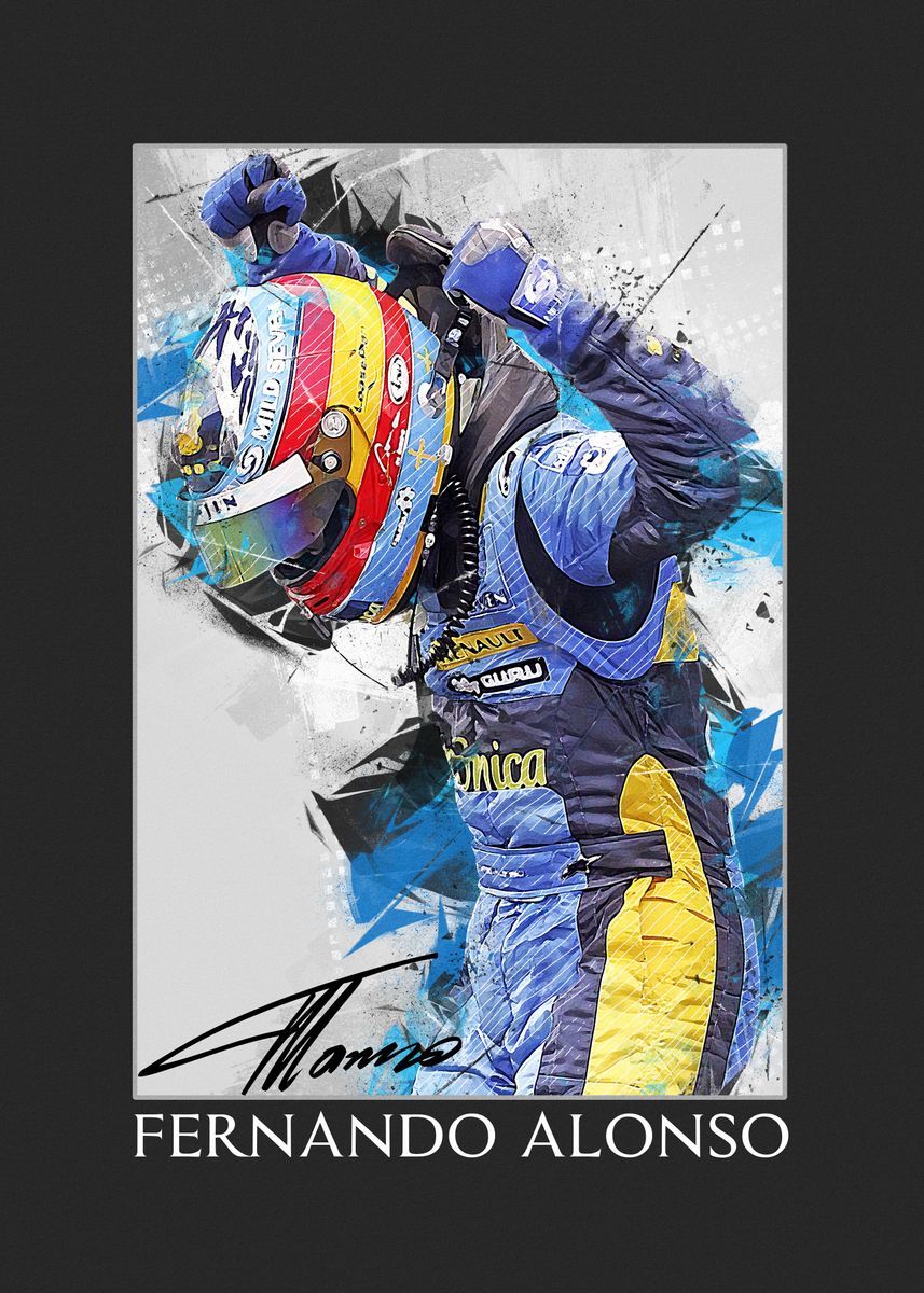 'Fernando Alonso ' Poster by Daisy Donna | Displate