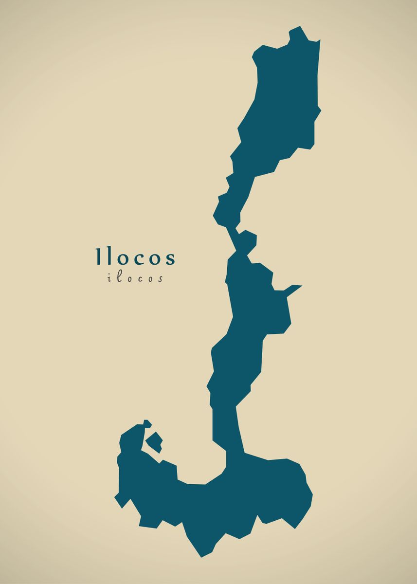 'Ilocos region map' Poster, picture, metal print, paint by Ingo Menhard ...