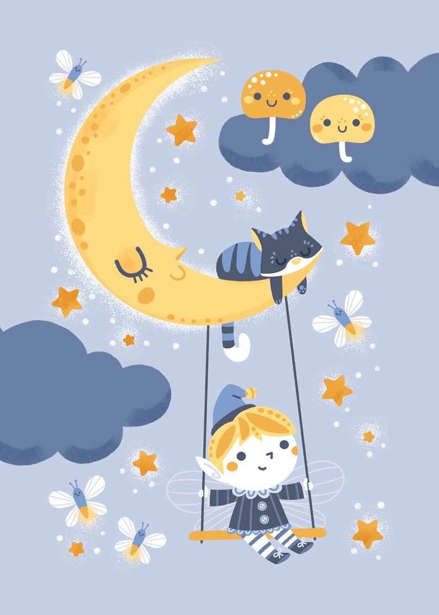 'Sweet dream fairy' Poster by Angela Sbandelli | Displate