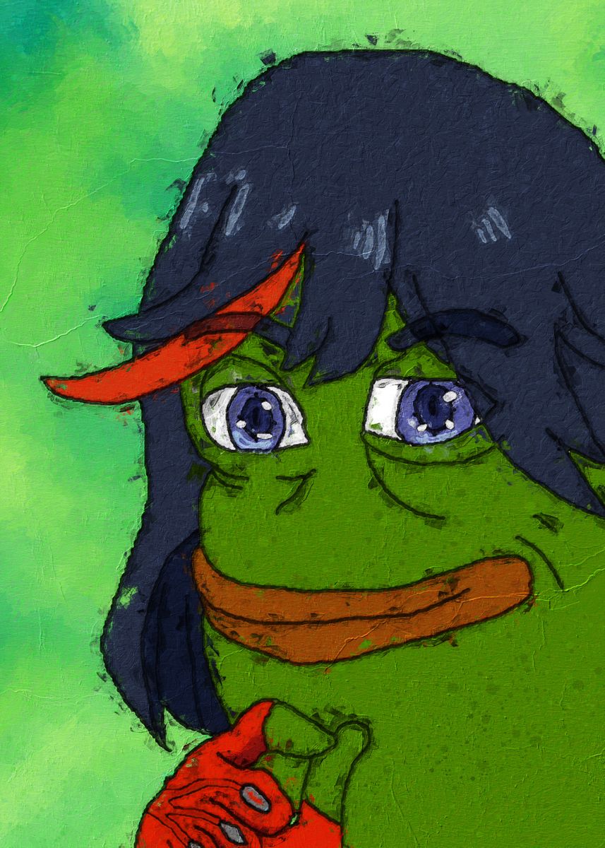 'Pepe the frog meme' Poster, picture, metal print, paint by Meme Daily ...