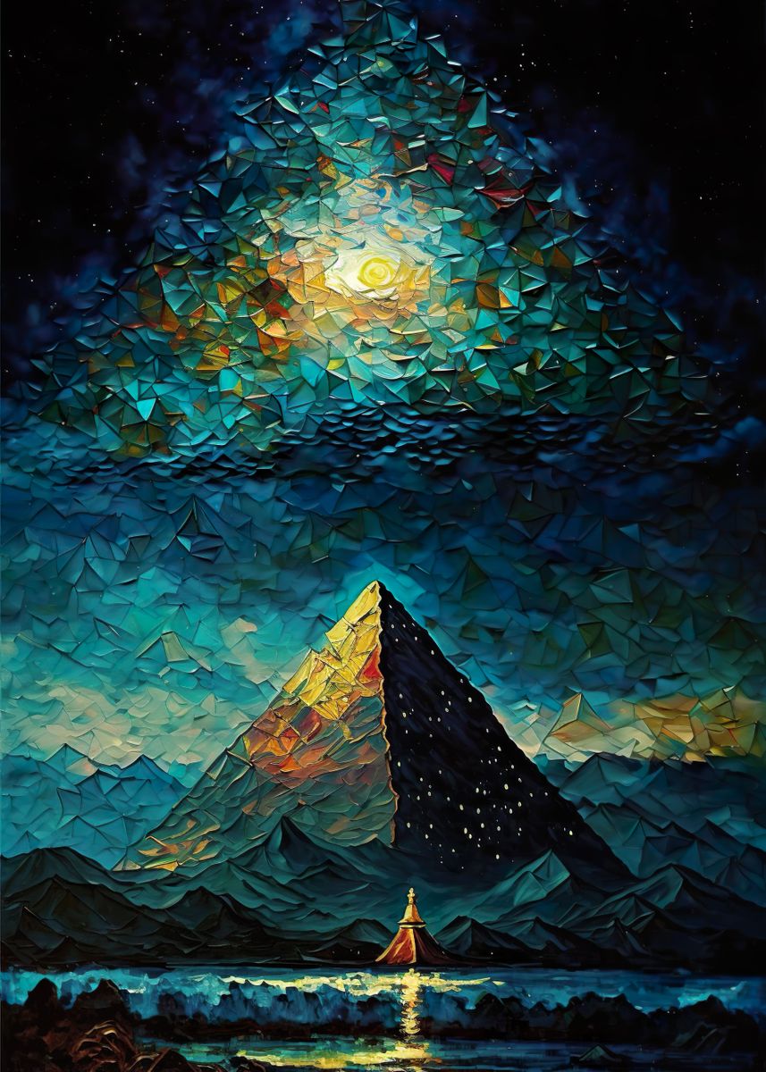 'Pyramid painting' Poster, picture, metal print, paint by ...
