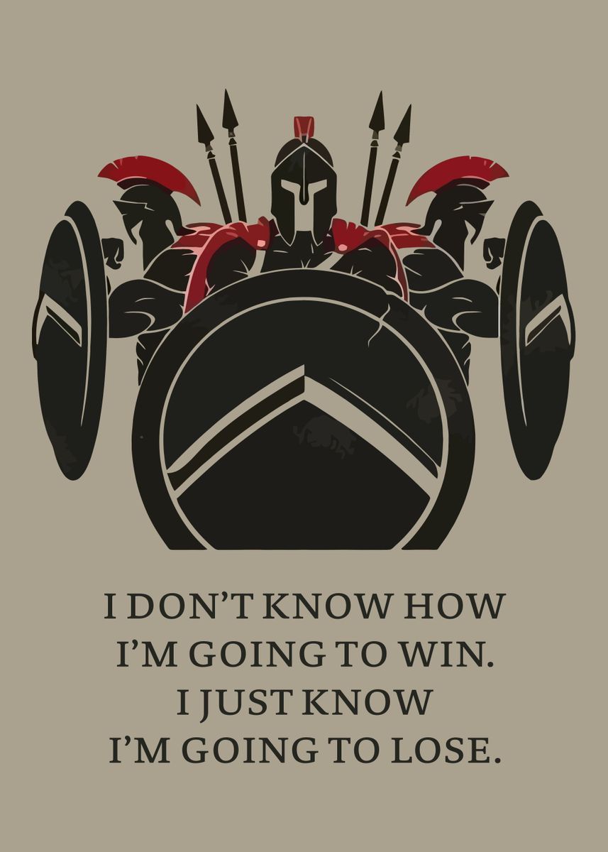 'spartan quotes motivation' Poster, picture, metal print, paint by ...