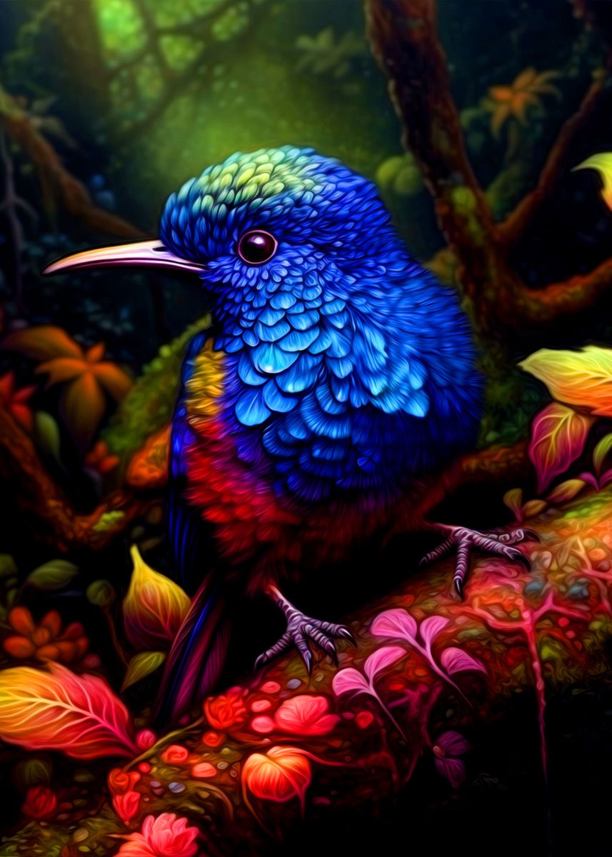 'Colorful Bird' Poster by dung nguyen | Displate