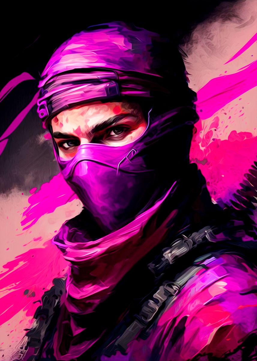 'Ninja Warrior' Poster, picture, metal print, paint by Jenny Thory ...