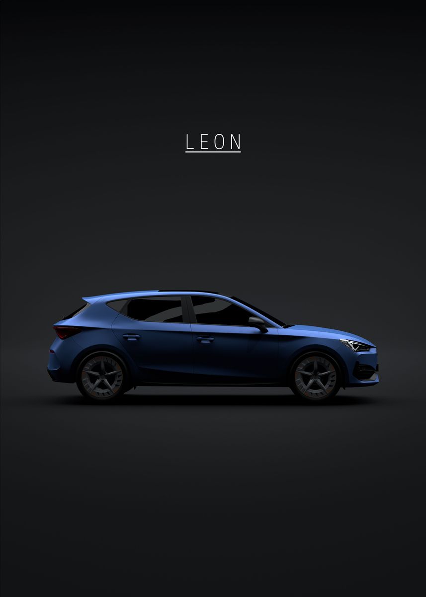 'Leon 2021 Blue' Poster, picture, metal print, paint by 21 MXM | Displate