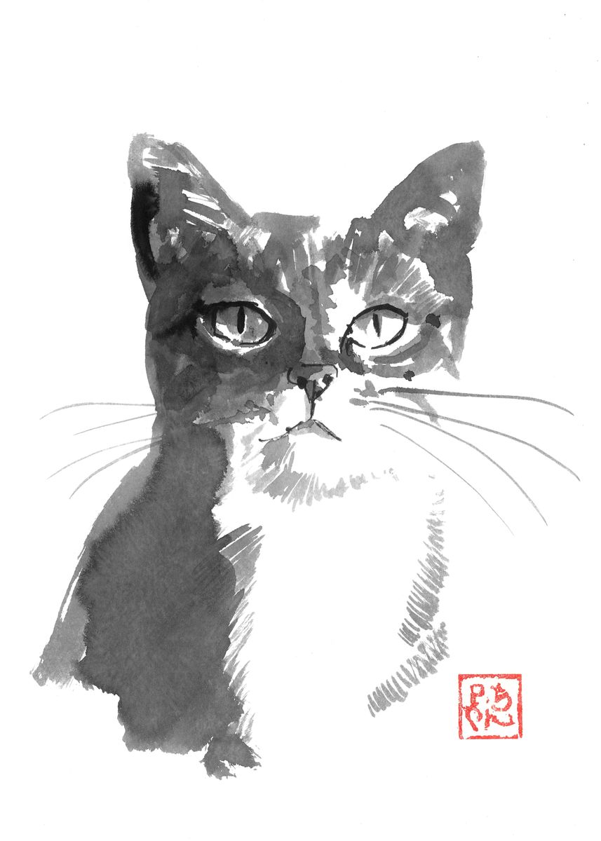'mokka cat' Poster by pechane sumie | Displate