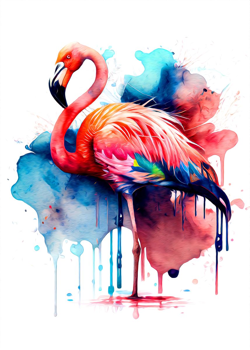 'Flamingo' Poster by set more | Displate