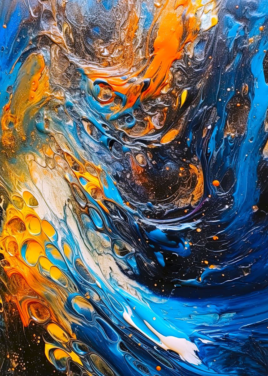 'Stellar Whirl' Poster, picture, metal print, paint by Havard | Displate