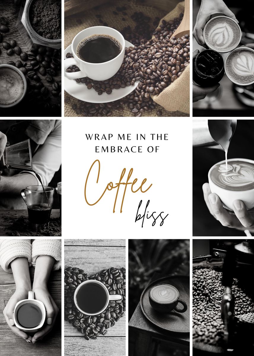 'I Love Coffee Bliss' Poster, picture, metal print, paint by Mark ...