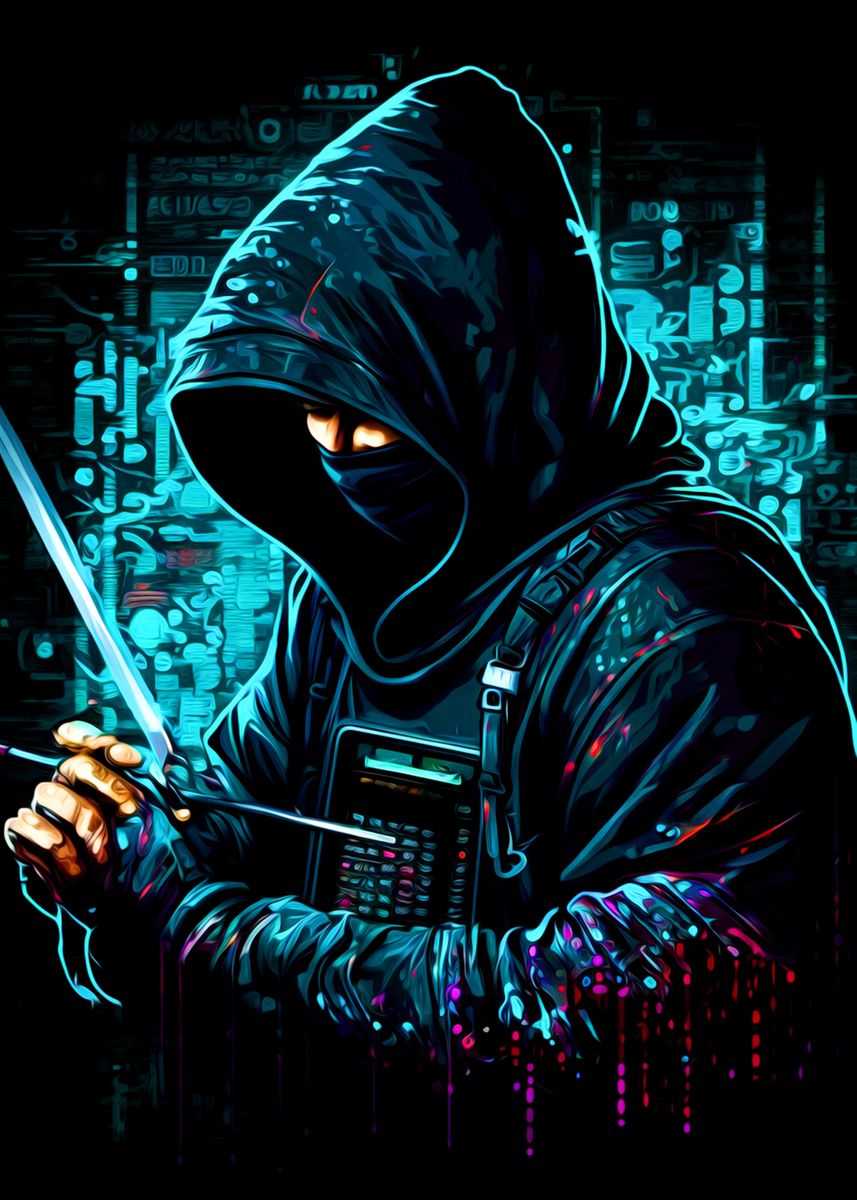'Ninja Warrior' Poster, picture, metal print, paint by Jenny Thory ...