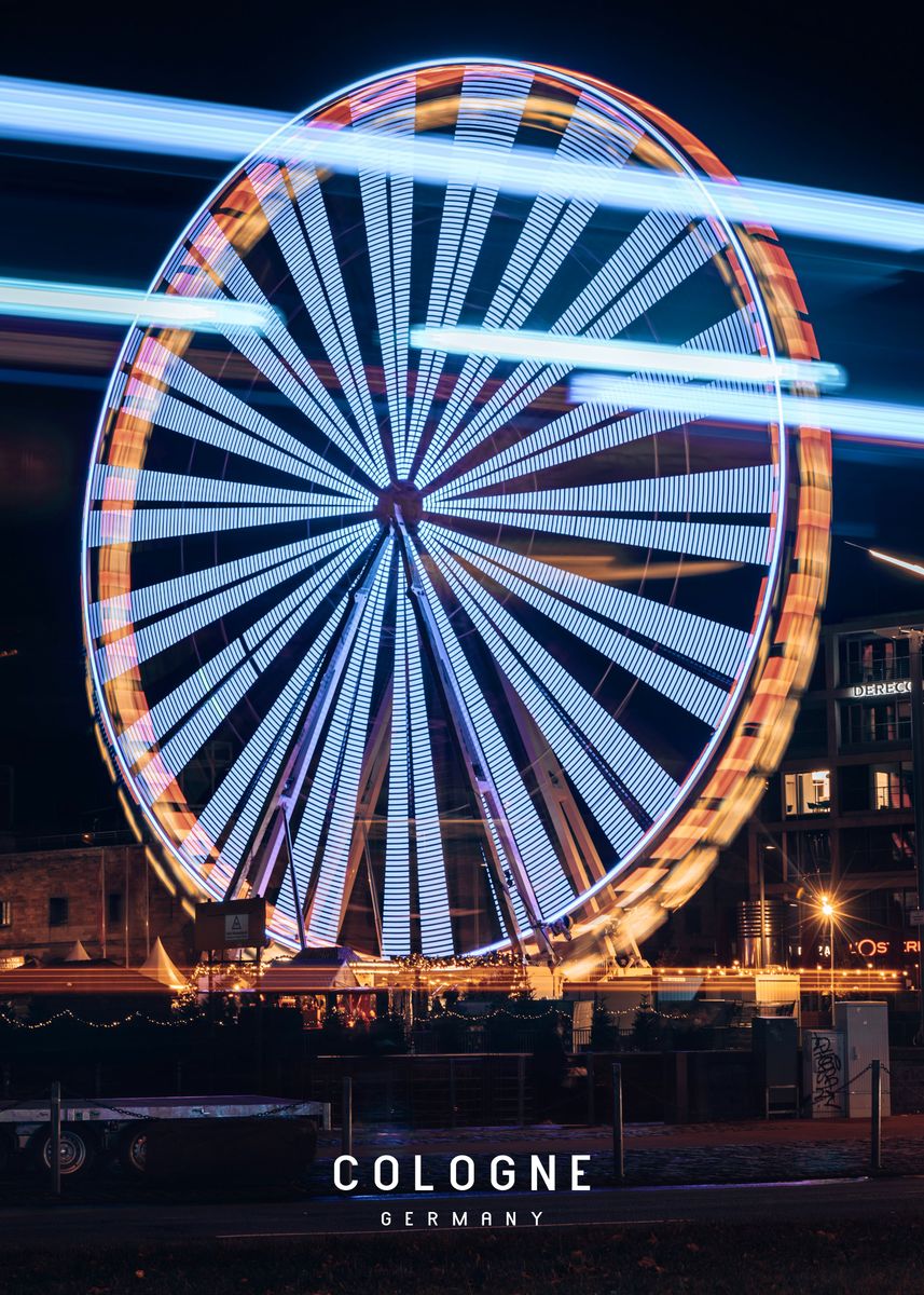 'Cologne ' Poster, picture, metal print, paint by Famous City | Displate