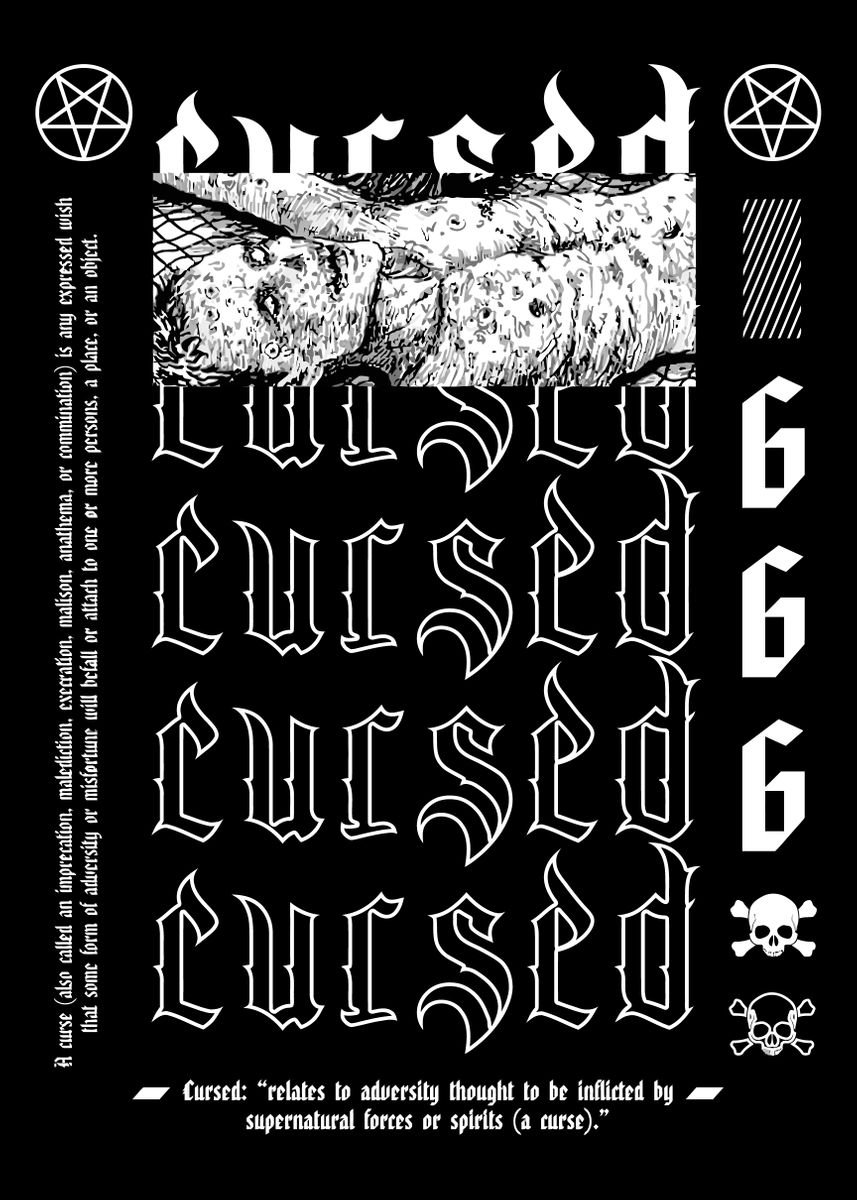 'Cursed Dark Poster 666' Poster, picture, metal print, paint by Rick ...