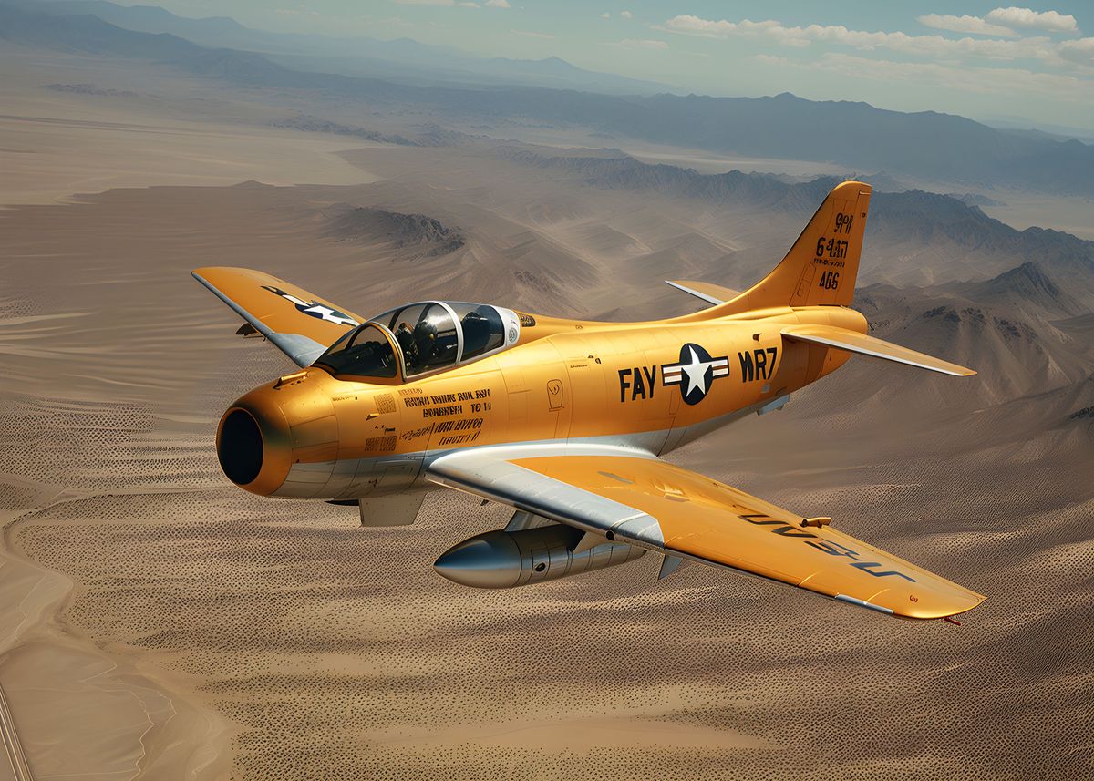 'North American F86 Sabre' Poster by Louise Estrada | Displate